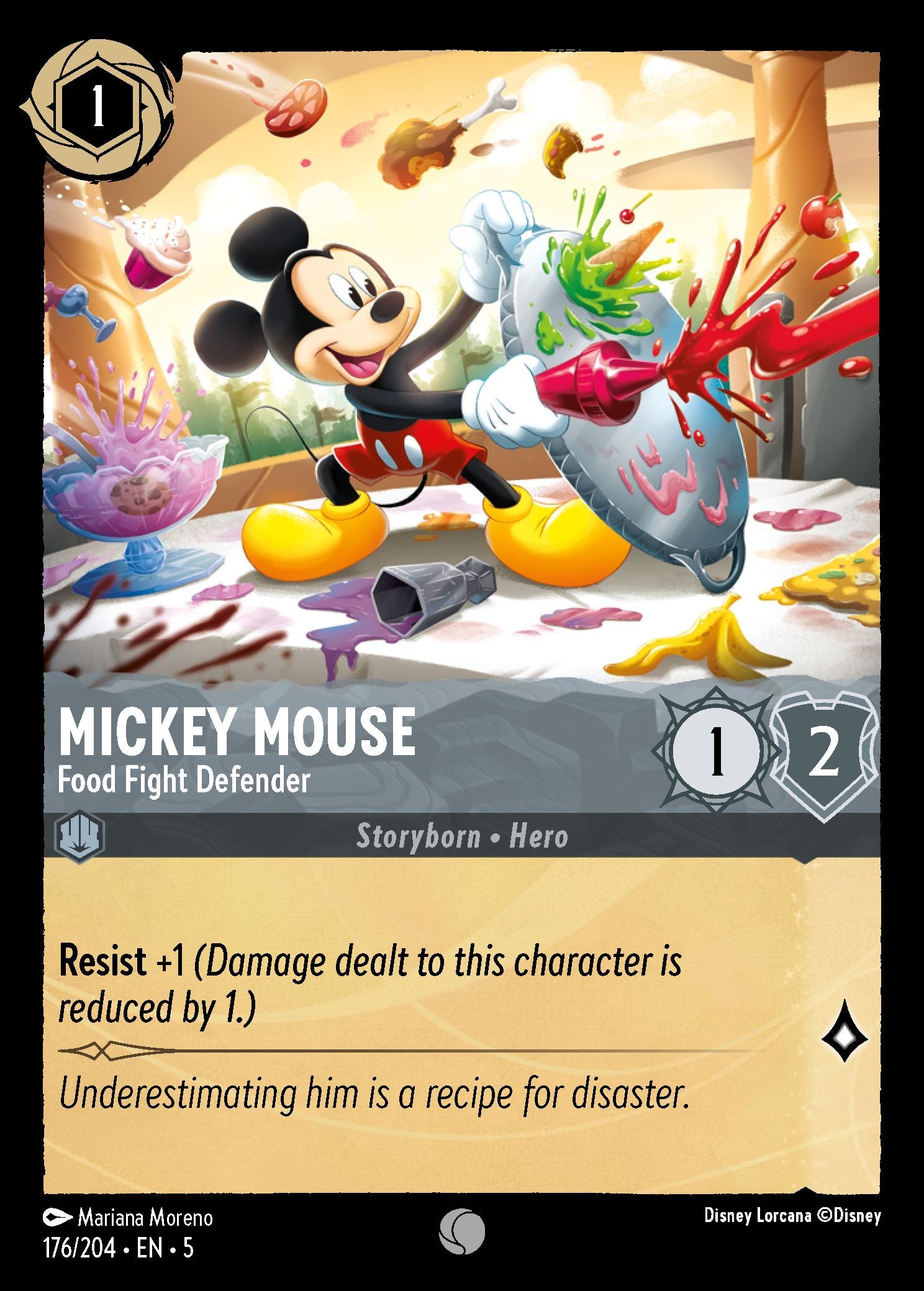 Mickey Mouse - Food Fight Defender | Shimmering Skies #176 [foil ...